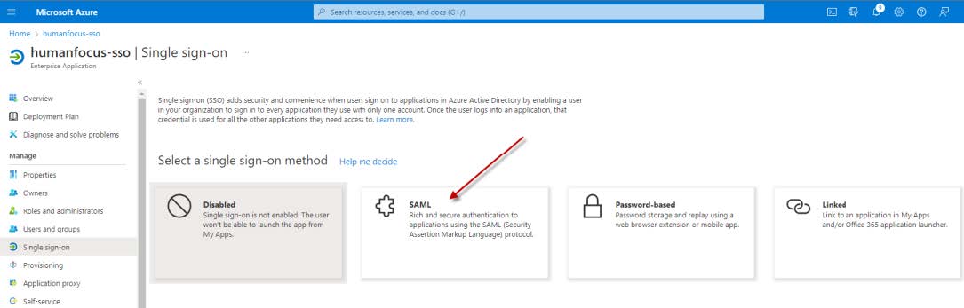 Single Sign ON (SSO) Set-up for Azure AD | Human Focus
