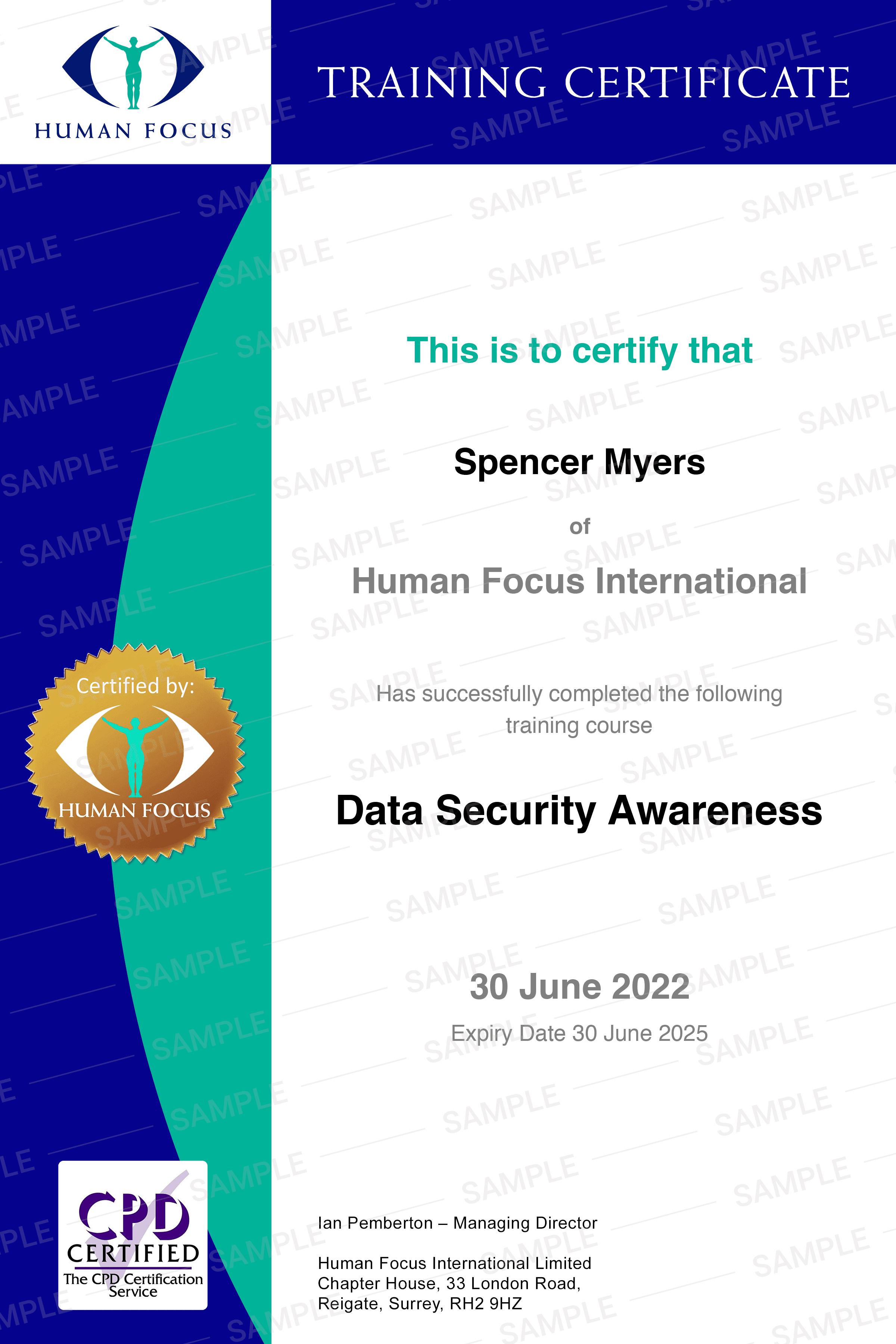 Data Security Awareness Training | Online Course | Human Focus