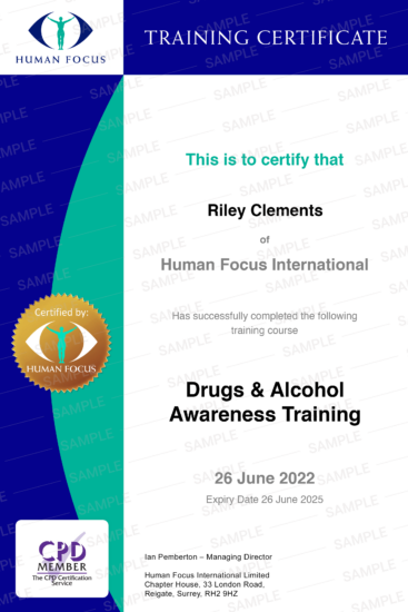 Drugs and Alcohol Awareness Training | Online Course