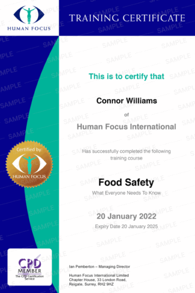 Food Safety Training | Online Course & Certificate | Human Focus