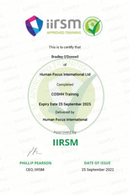 COSHH Training | Online Course & Certificate | Human Focus